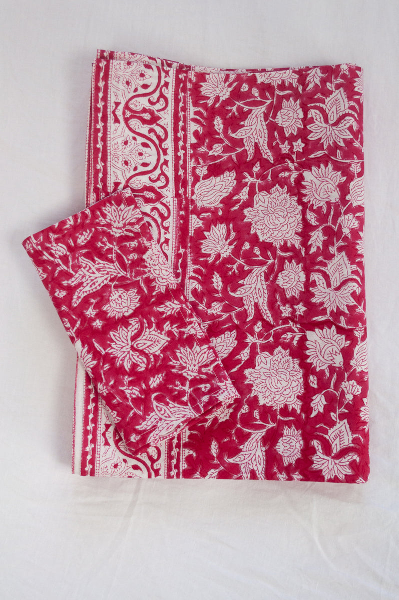 Mala table cloth - Raspberry – juniperhearth