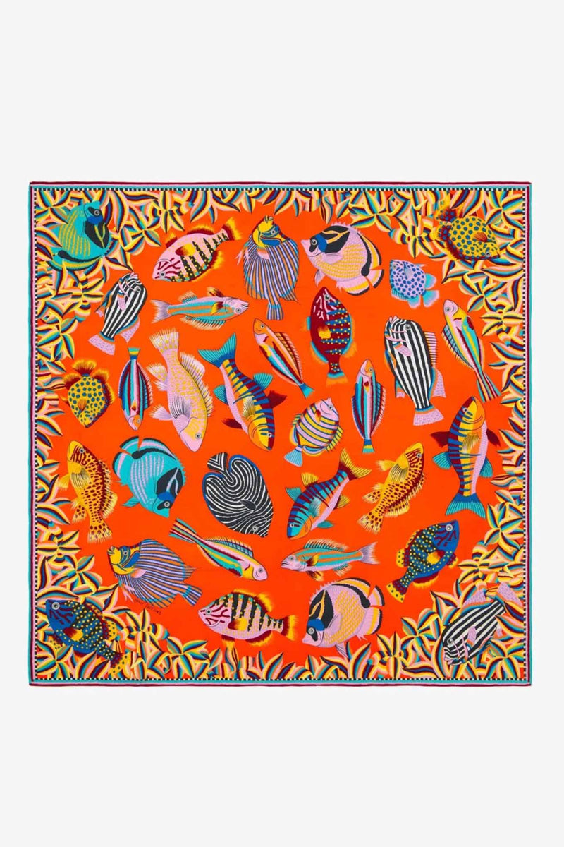 Inouï Editions silk scarf - Tuba orange – juniperhearth